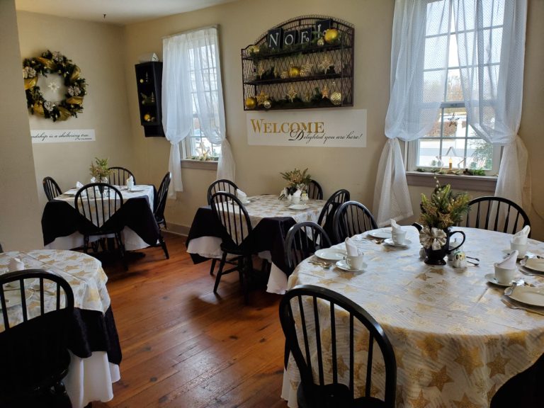 The four Tea Rooms at The Kate Pearl Tea Room in Westminster, MD